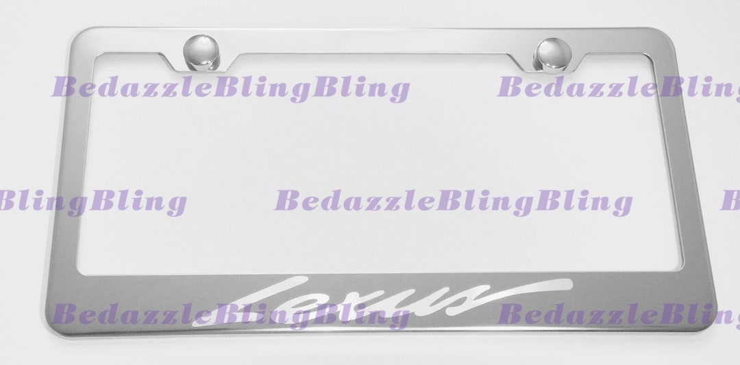 Lexus on Stainless Steel License Plate Frame W/ Bolt Caps - Etsy