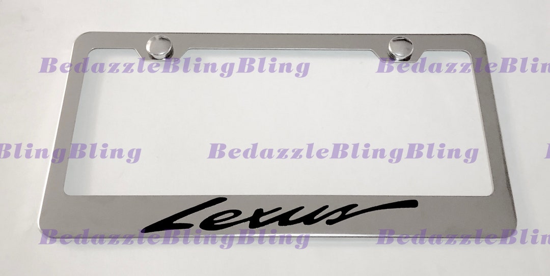 Lexus on Stainless Steel License Plate Frame W/ Bolt Caps - Etsy