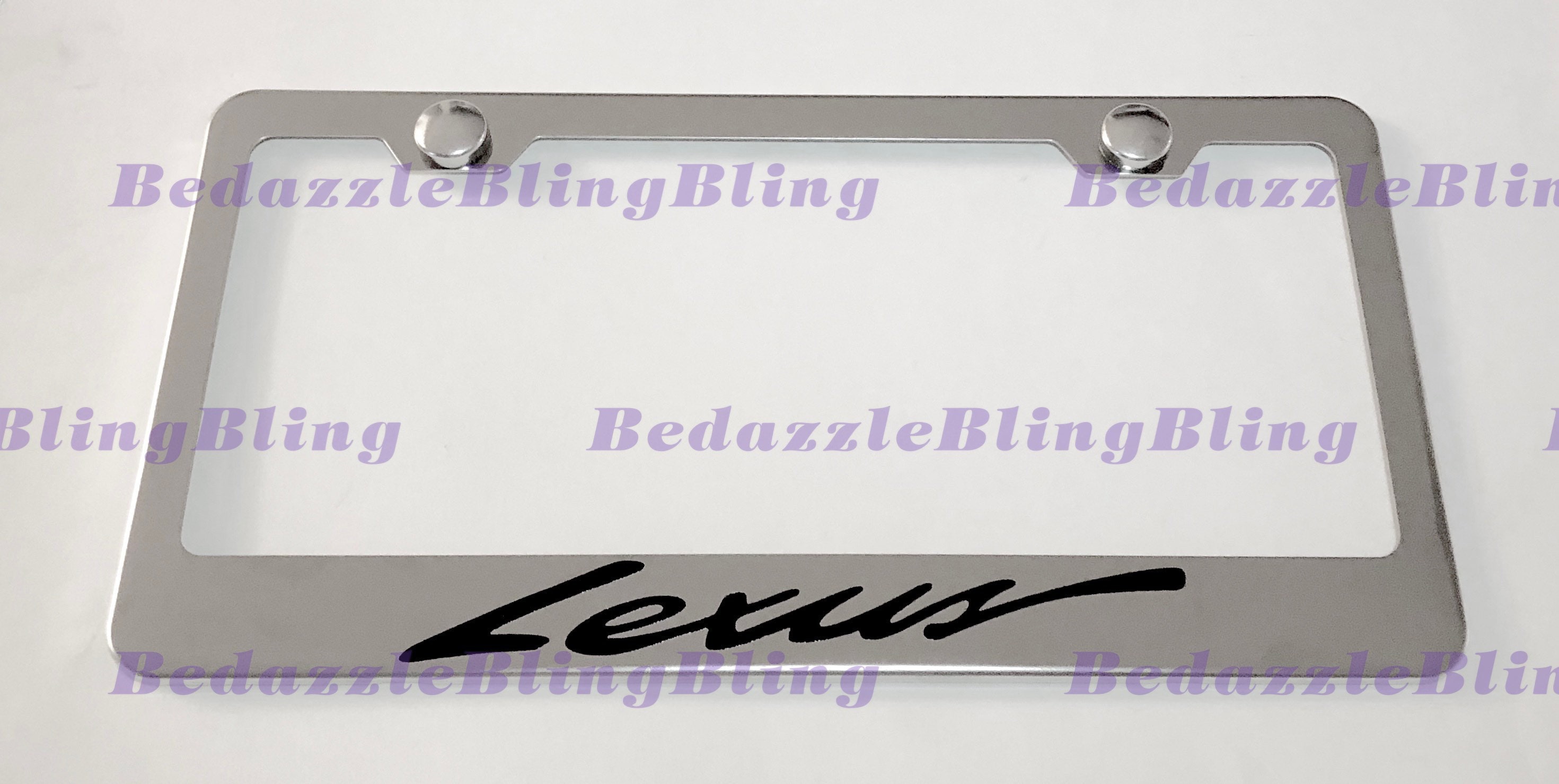 Lexus on Stainless Steel License Plate Frame W/ Bolt Caps - Etsy