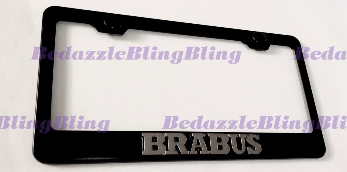 Brabus 3D Emblem Badge on Stainless Steel License Plate Frame | Etsy