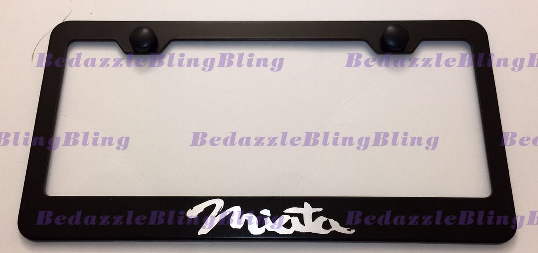 Miata on Stainless Steel License Plate Frame W/ Bolt Caps - Etsy