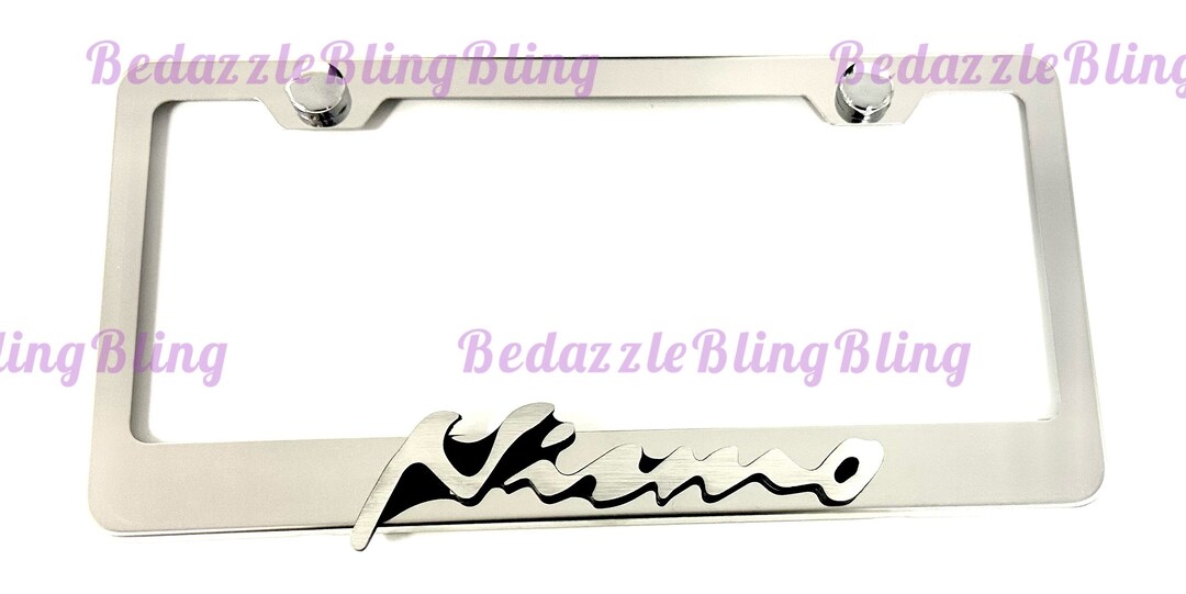 Nismo 3D Emblem Badge on Stainless Steel License Plate Frame W/ Bolt ...