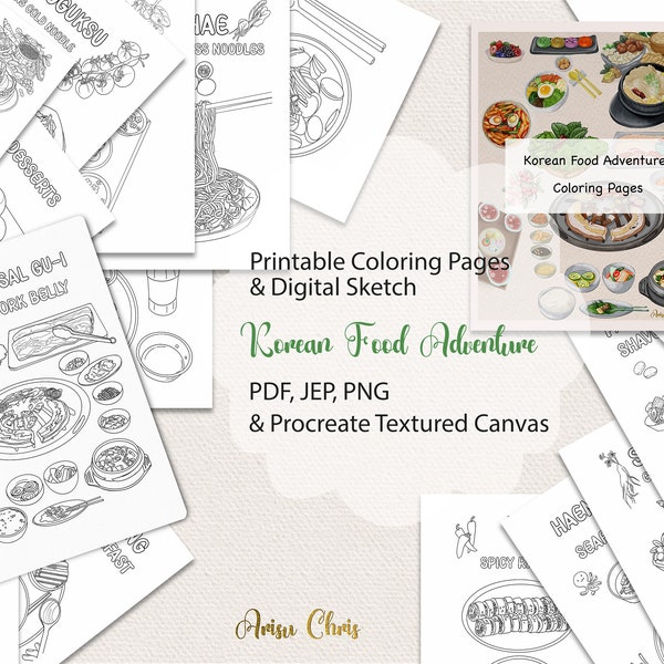 Korean Coloring Book - Etsy