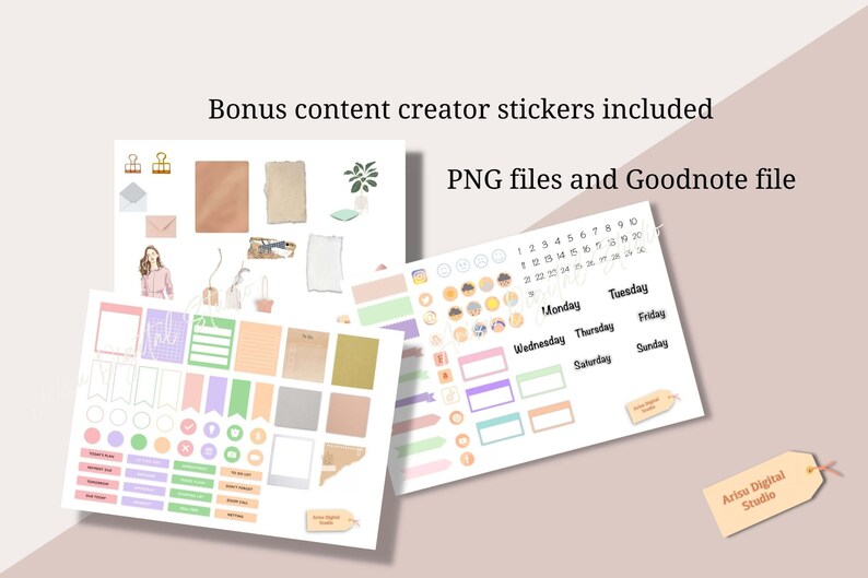 ADD-ON Content Creator Planner TEMPLATE Add-on Business - Etsy