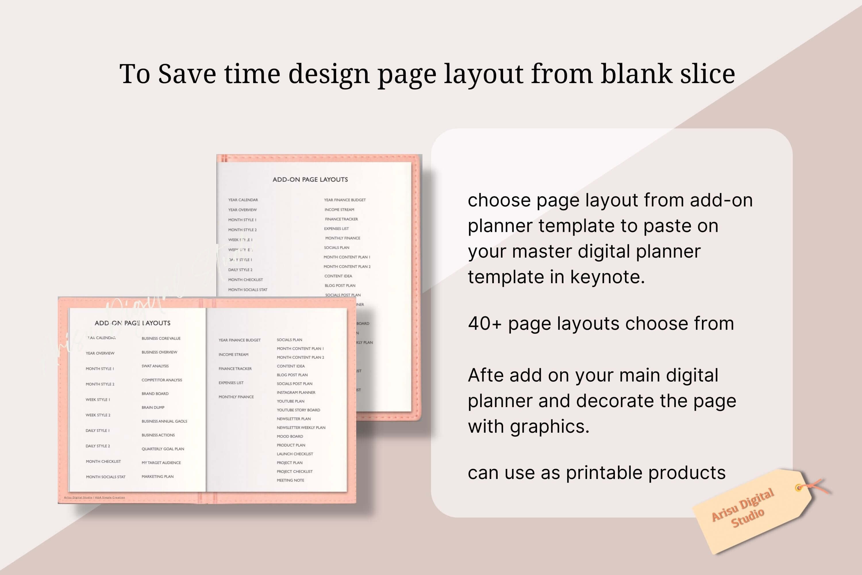 ADD-ON Content Creator Planner TEMPLATE Add-on Business Market Planner ...