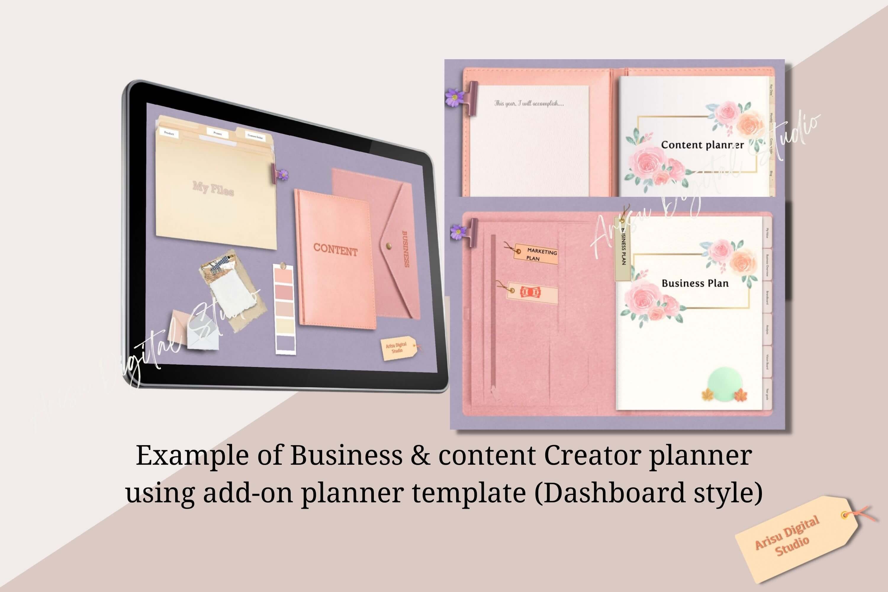 ADD-ON Content Creator Planner TEMPLATE Add-on Business - Etsy