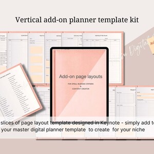 ADD-ON Content Creator Planner TEMPLATE | Add-on Business Market ...