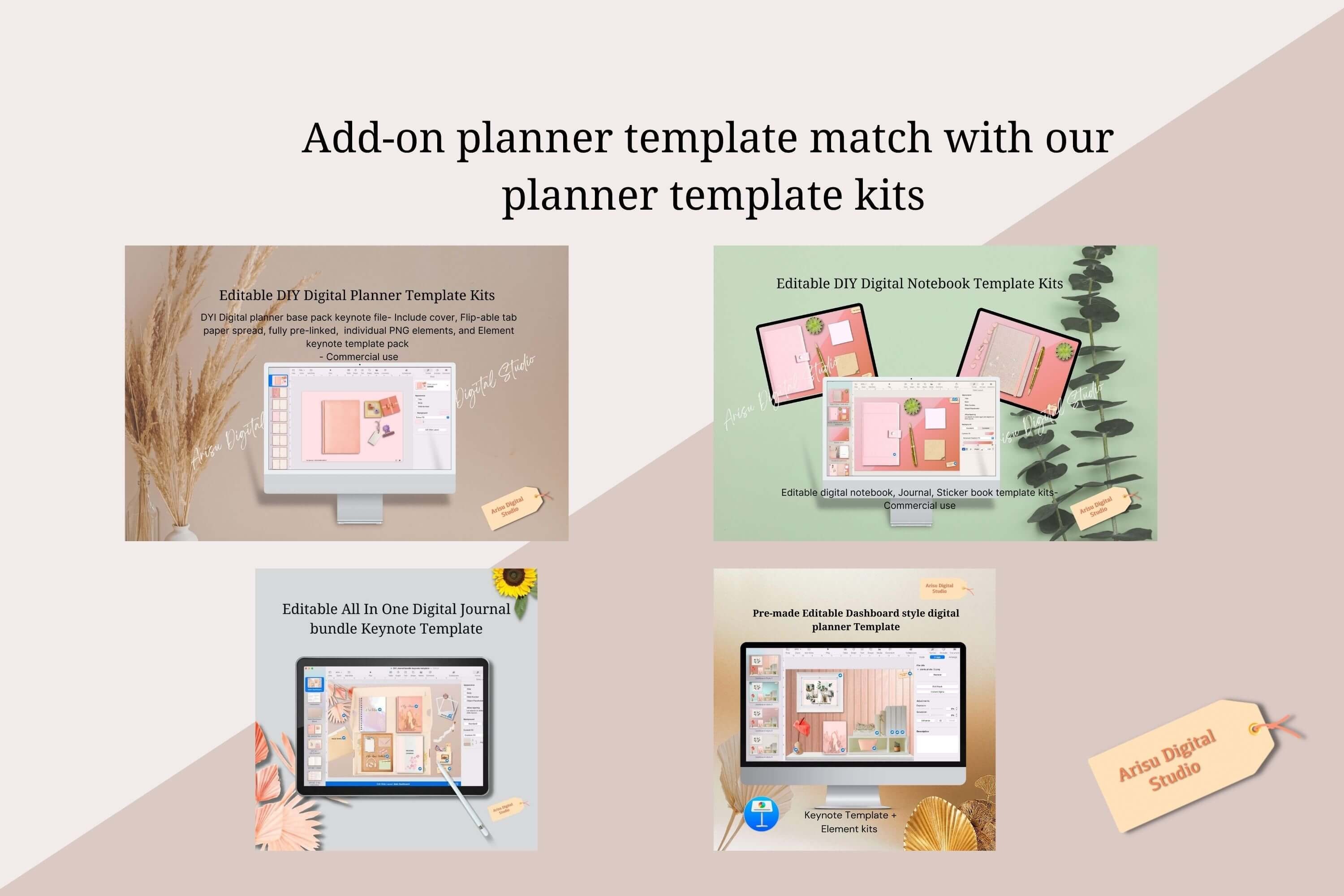 ADD-ON Content Creator Planner TEMPLATE Add-on Business Market Planner ...