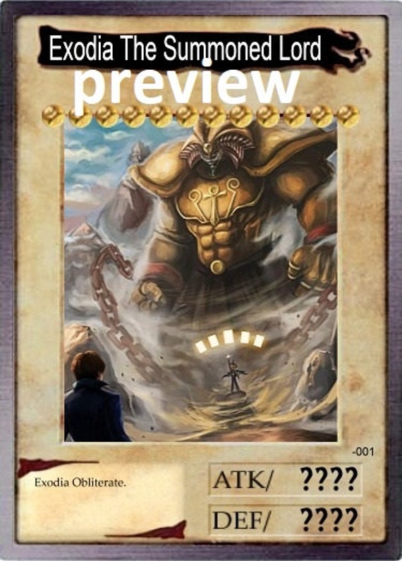 Exodia the Summoned Lord Bandai Edition Orica Custom Card | Etsy