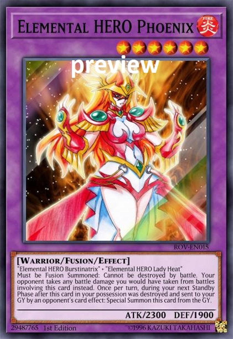 Elemental HERO Phoenix Orica Custom Card Obelisk Tormentor Winged ...