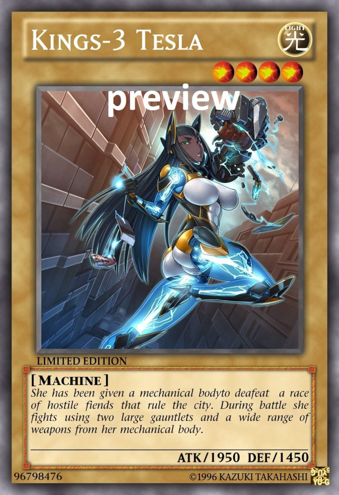 Kings-3 Tesla Orica Custom Card Obelisk Tormentor Winged Dragon of Ra ...