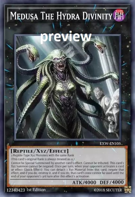 Medusa the Hydra Divinity Orica Custom Card Obelisk Tormentor - Etsy