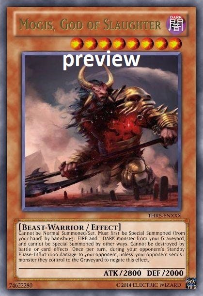 Mogis, God of Slaughter Orica Custom Card Obelisk Tormentor Winged ...
