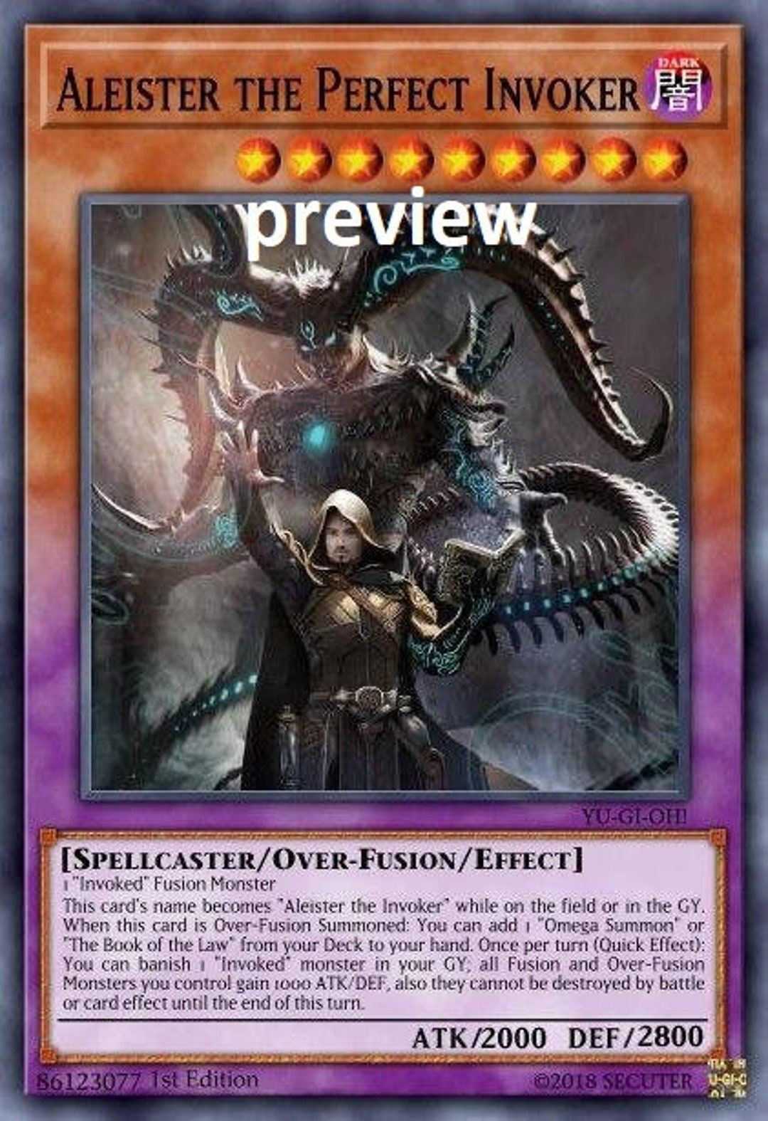 Aleister the Perfect Invoker Orica Custom Card Obelisk - Etsy