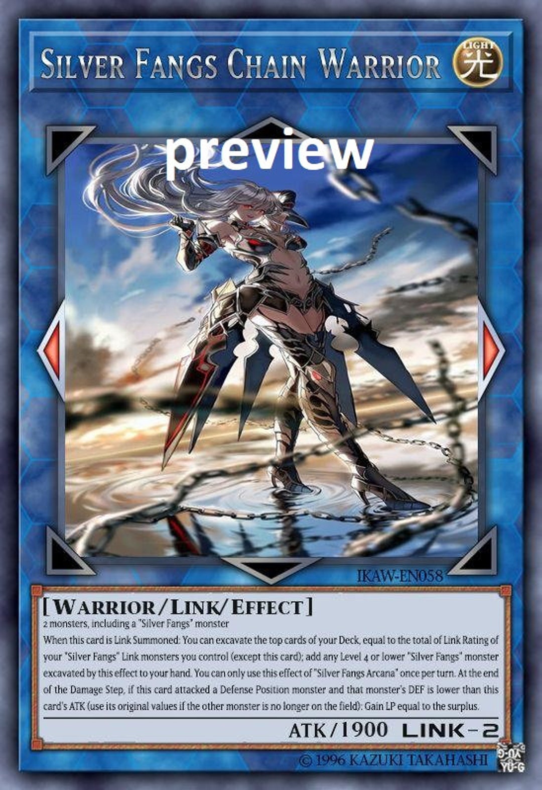 Silver Fangs Chain Warrior Orica Custom Card Obelisk Tormentor Winged ...