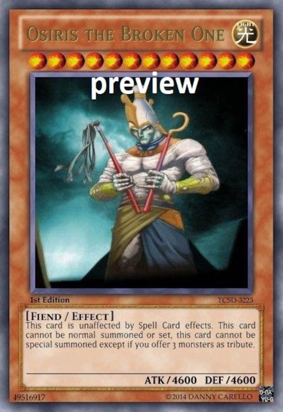 Osiris Egyptian God Card