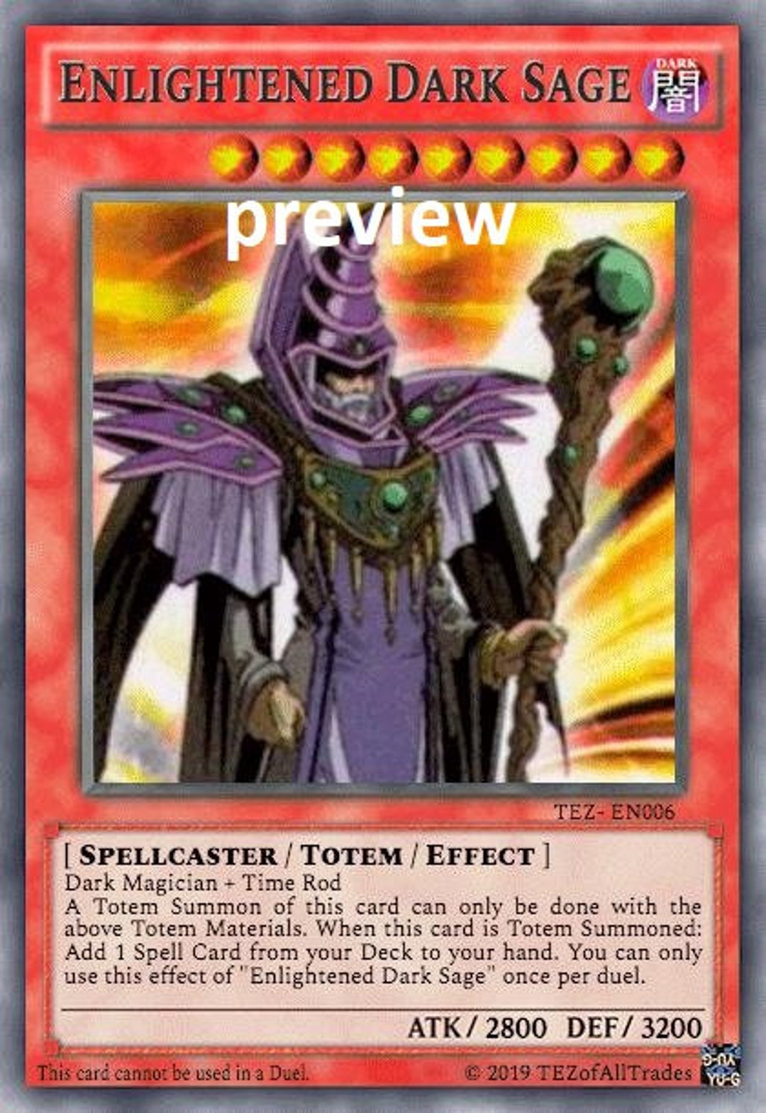 Enlightened Dark Sage Orica Custom Card Obelisk Tormentor Winged Dragon ...