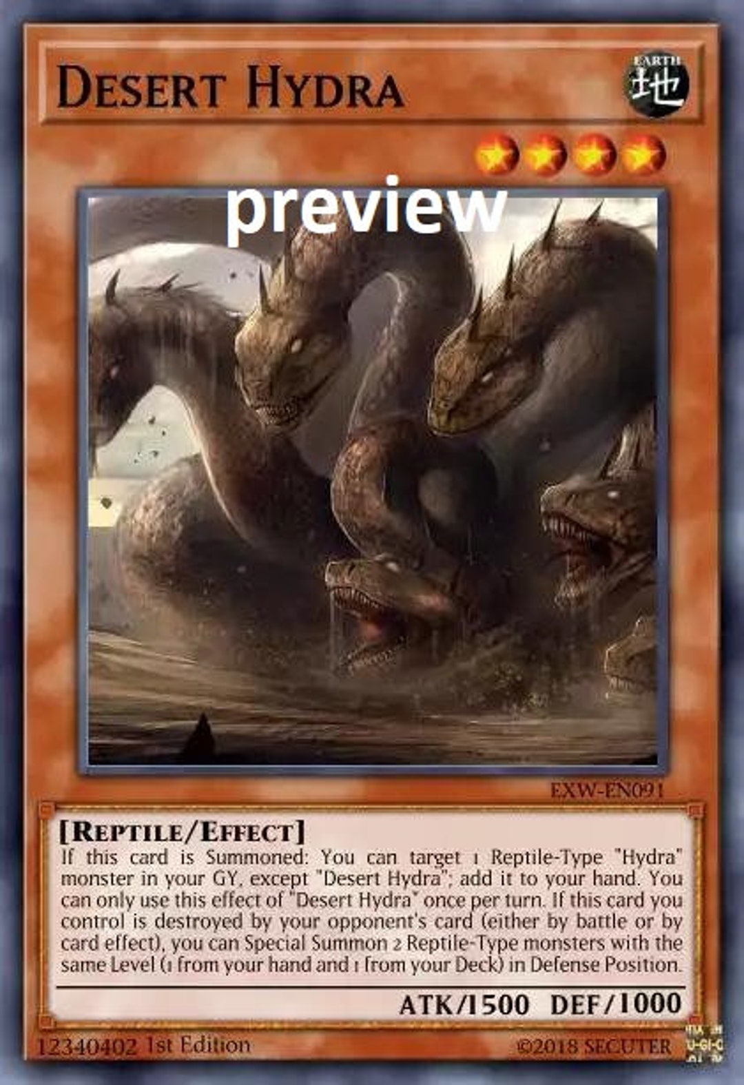 Desert Hydra Orica Custom Card Obelisk Tormentor Winged Dragon of Ra ...