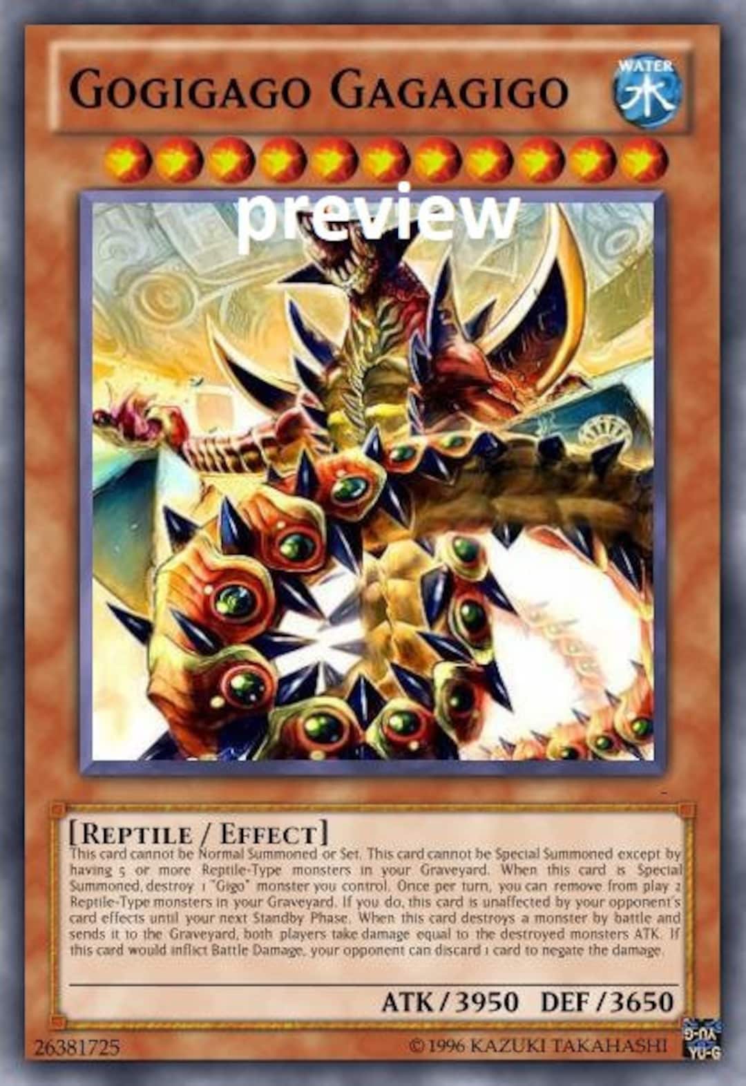 Gogigago Gagagigo Orica Custom Card Obelisk Tormentor Winged Dragon of ...