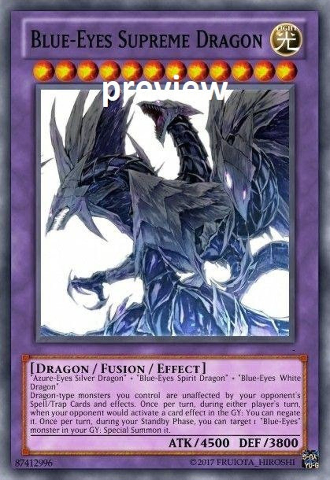 Azure Blue Eyes White Dragon