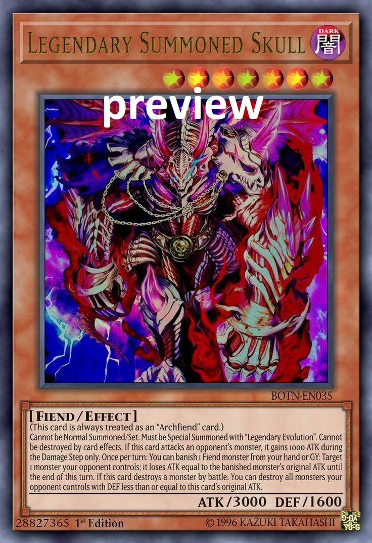 Legendary Summoned Skull Orica Custom Card Obelisk Tormentor | Etsy