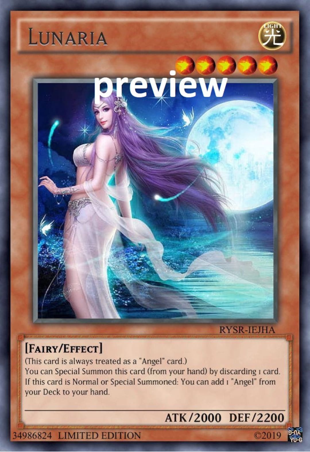 Lunaria Orica Custom Card Obelisk Tormentor Winged Dragon of Ra ...