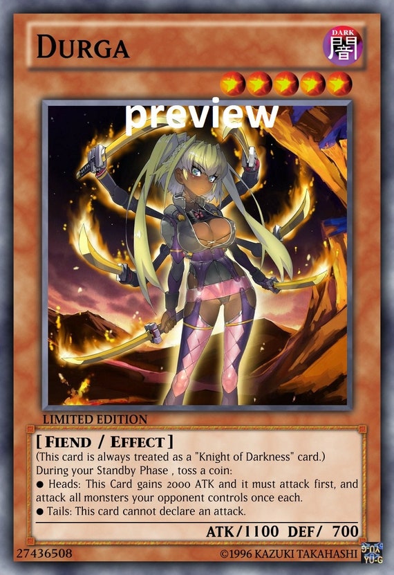 Durga Orica Custom Card Obelisk Tormentor Winged Dragon of Ra | Etsy