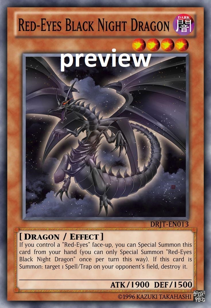 Yugioh Cards Red Eyes Black Dragon