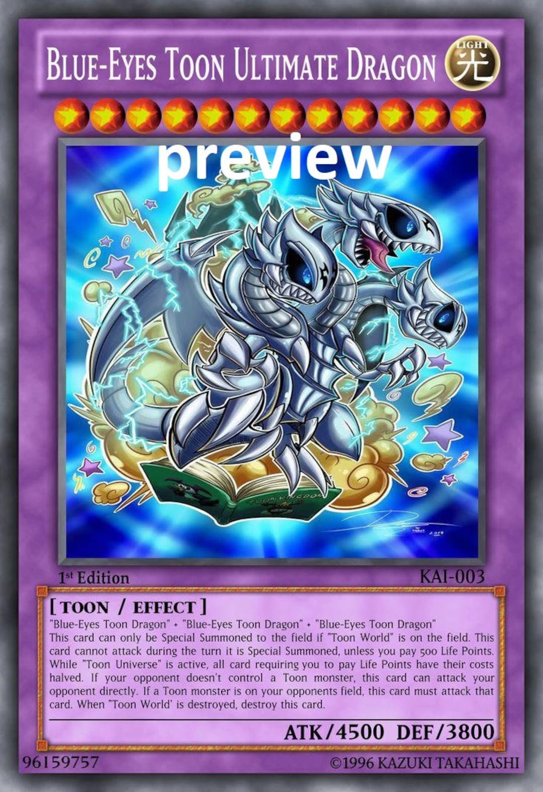 Yugioh Cards Toon God Cards