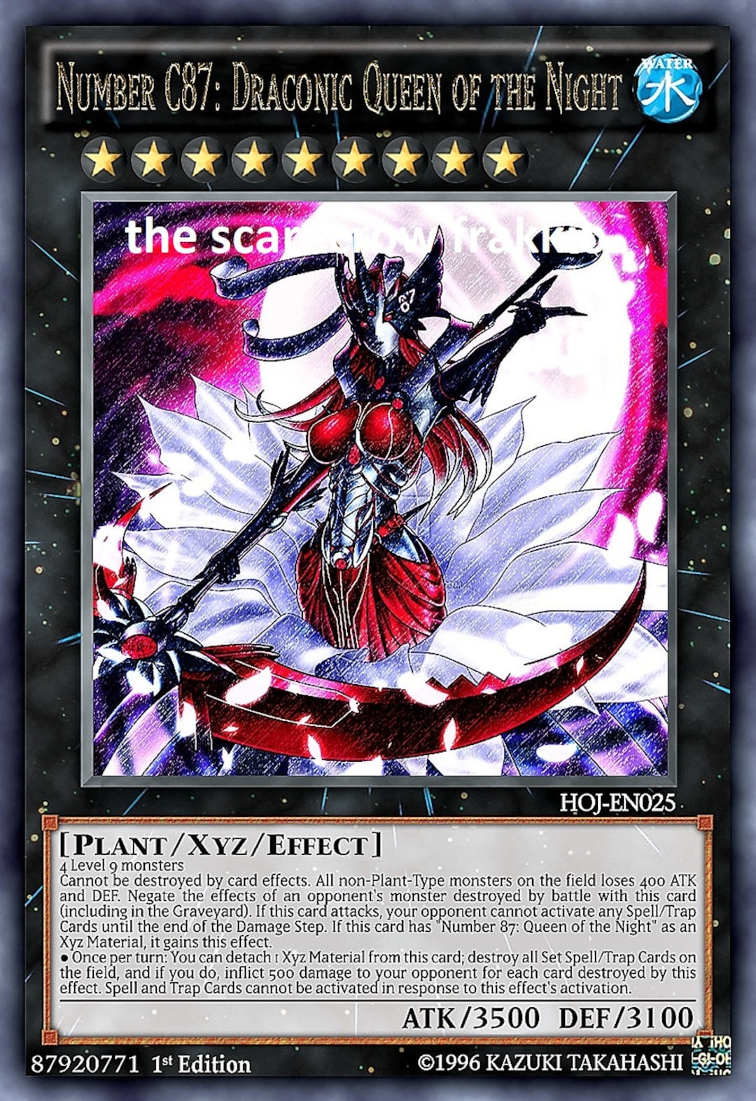 Number C87: Draconic Queen of the Night Orica Custom Card Dragon ...
