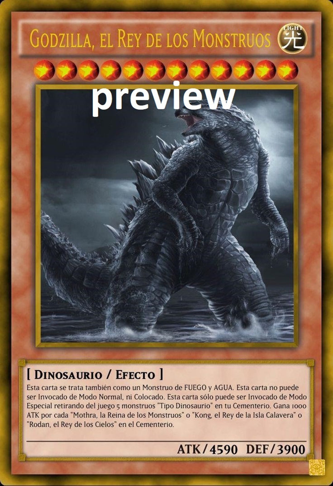 Godzilla, El Rey De Los Monstruos Orica Custom Card Obelisk Tormentor ...