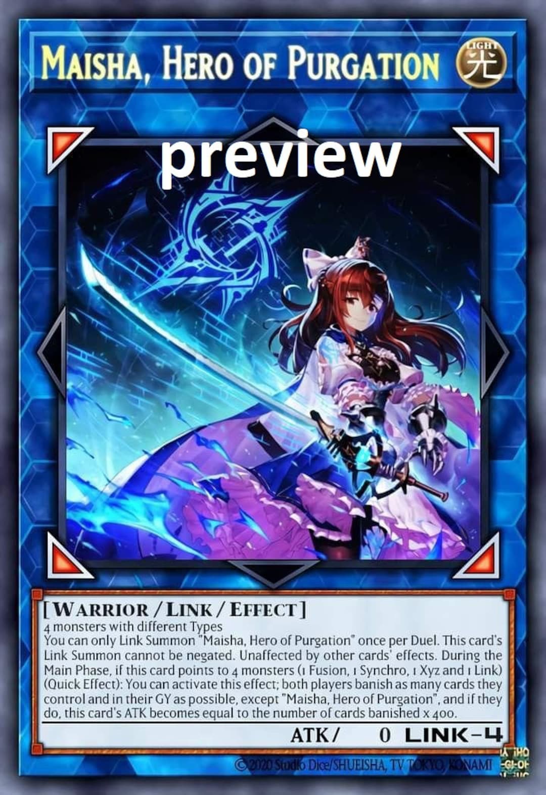 Maisha, Hero of Purgation Orica Custom Card Obelisk Tormentor Winged ...