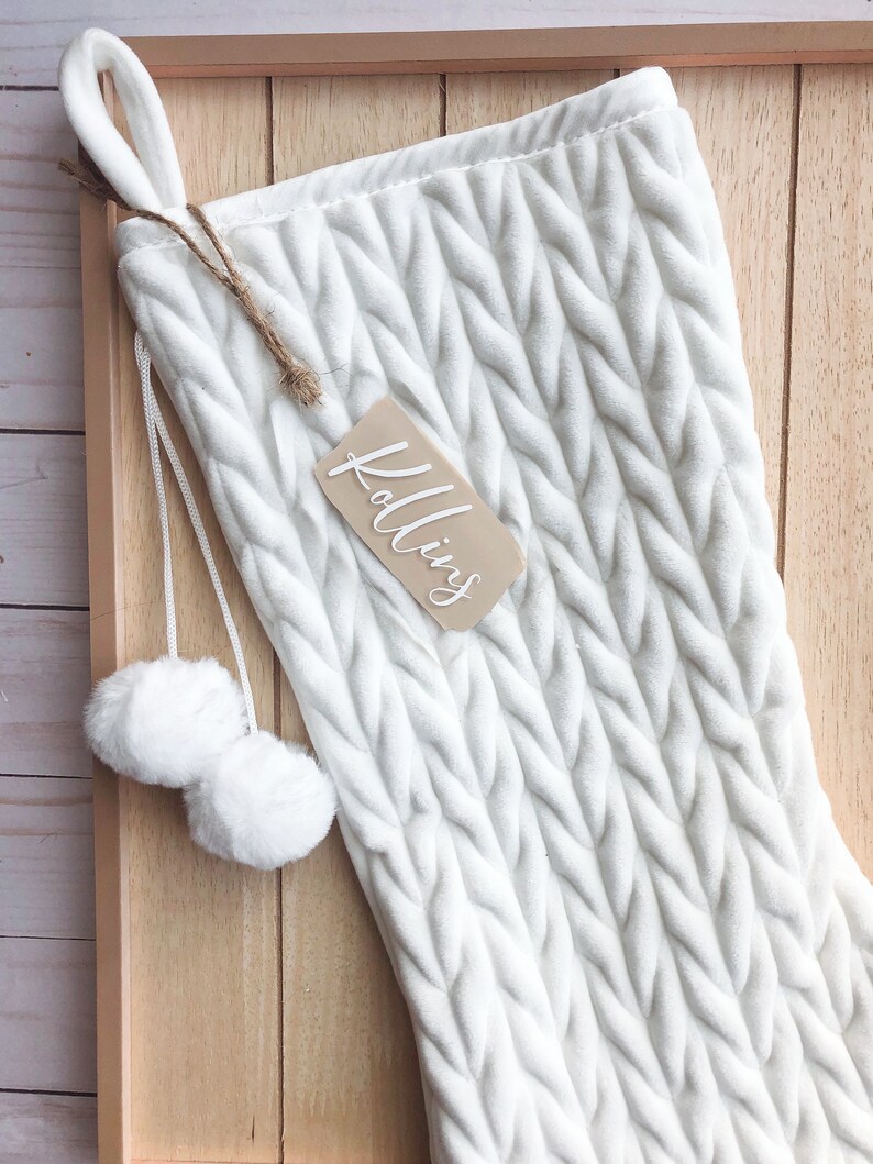 Stocking Tag Acrylic Stocking Tag Painted Acrylic Stocking - Etsy