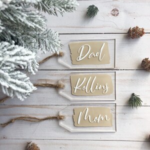 Stocking Tag | Acrylic Stocking Tag | Painted Acrylic Stocking Tag ...