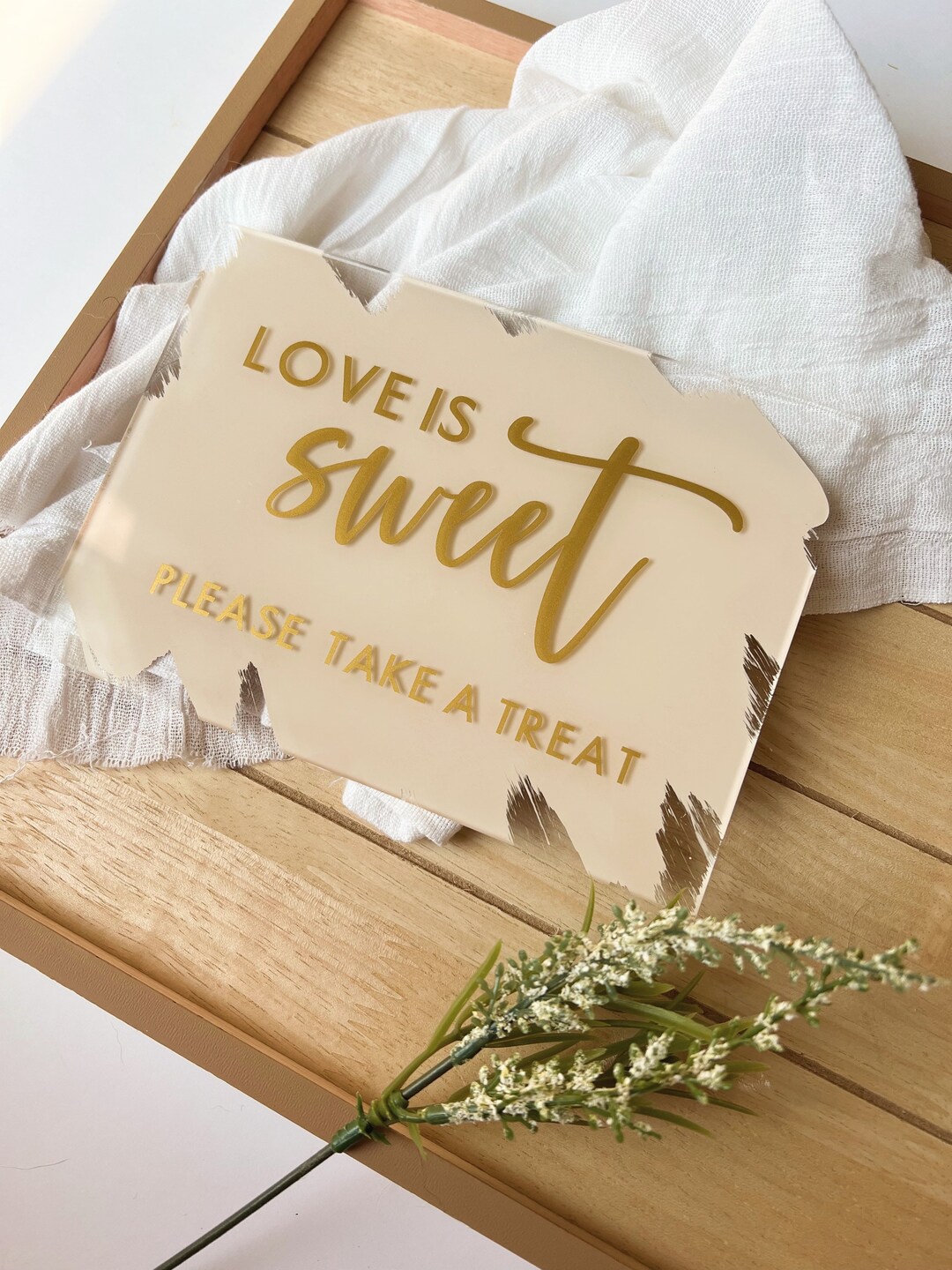 Love is Sweet Dessert Table Sign | Acrylic Dessert Table Sign | Bridal ...