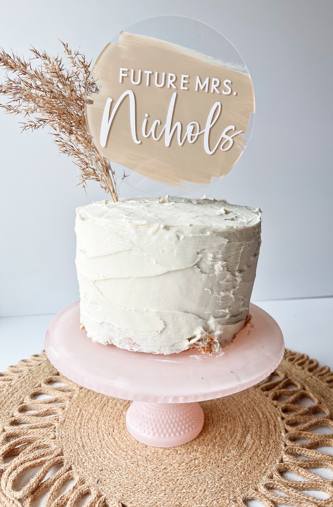 Acrylic Future Mrs Cake Topper Personalized Bridal Shower | Etsy