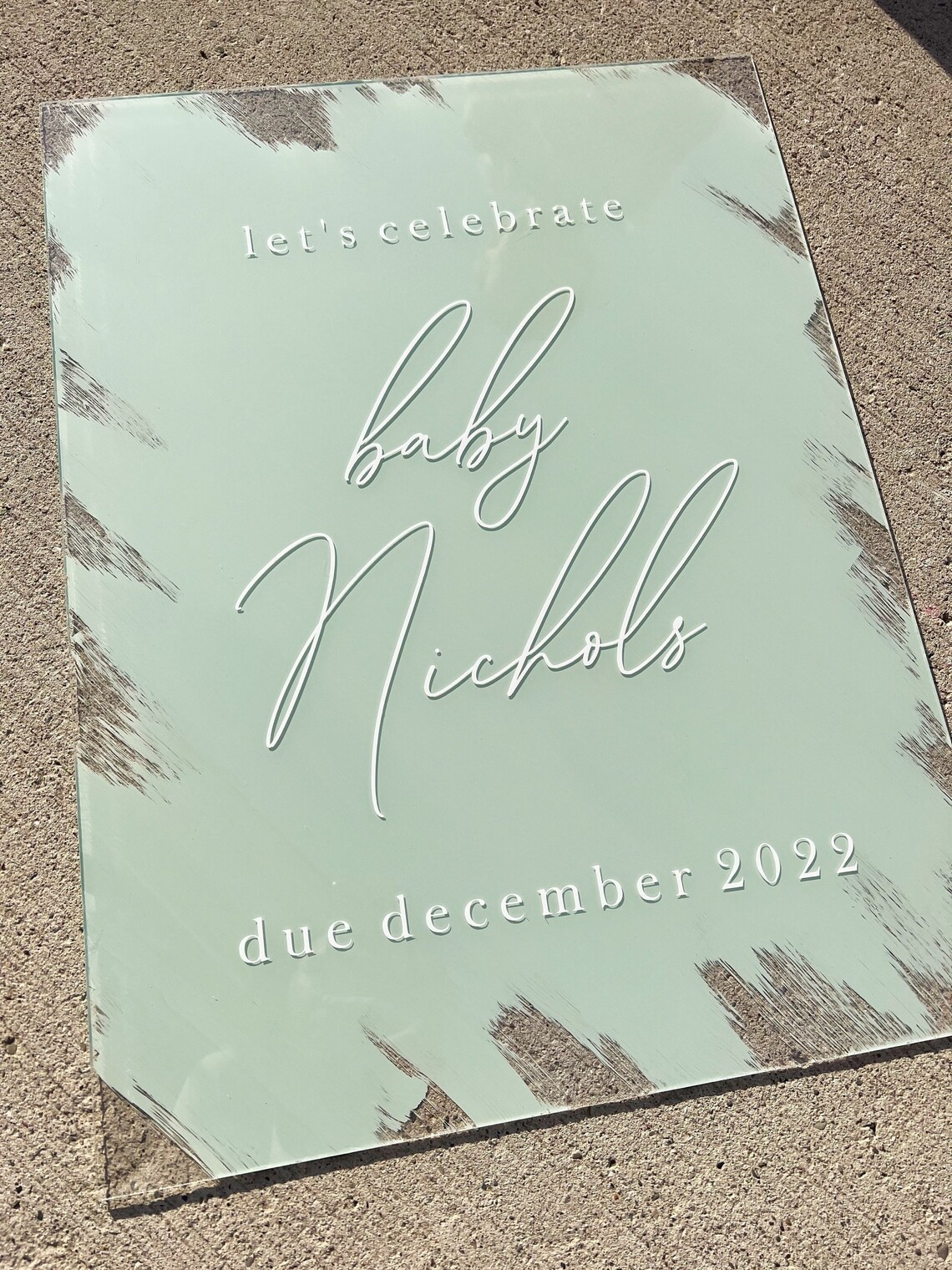 Acrylic Baby Shower Sign | Custom Baby Name Welcome Sign | Minimal Baby ...