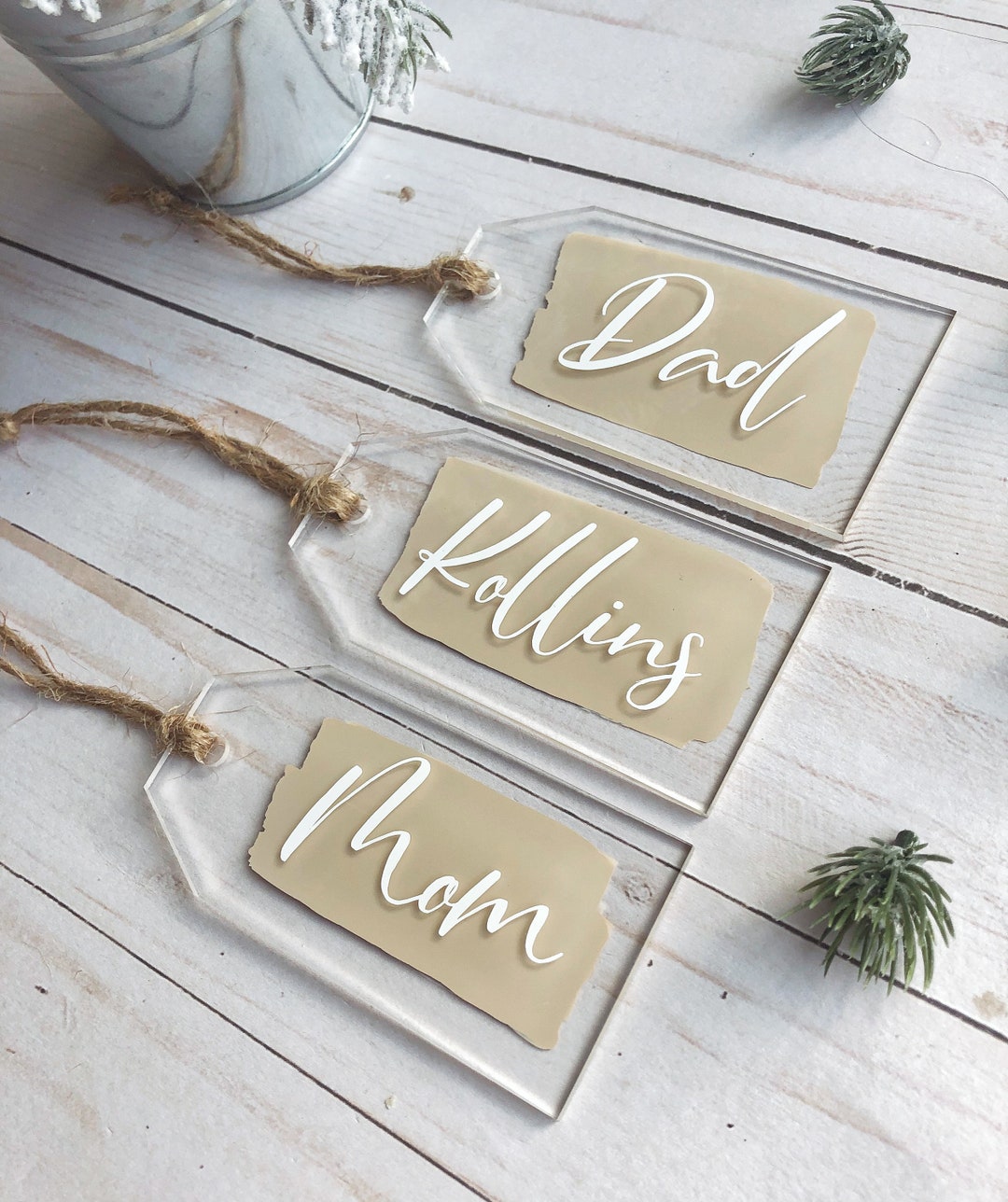 Stocking Tag | Acrylic Stocking Tag | Painted Acrylic Stocking Tag ...