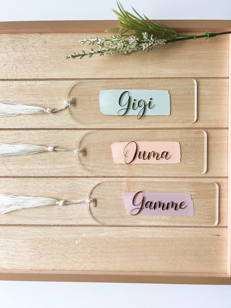 Acrylic Bookmark Personalized Acrylic Bookmark Custom Name - Etsy