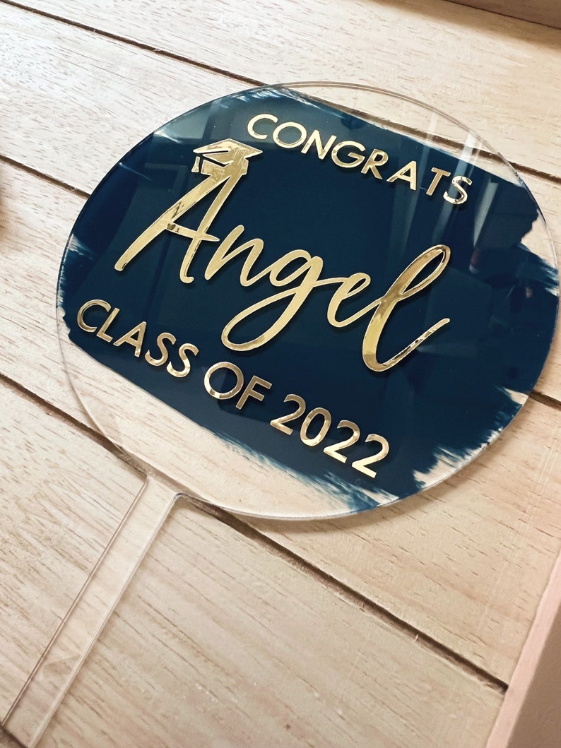 Personalized Graduation Cake Topper Acrylic Graduating Cake | Etsy