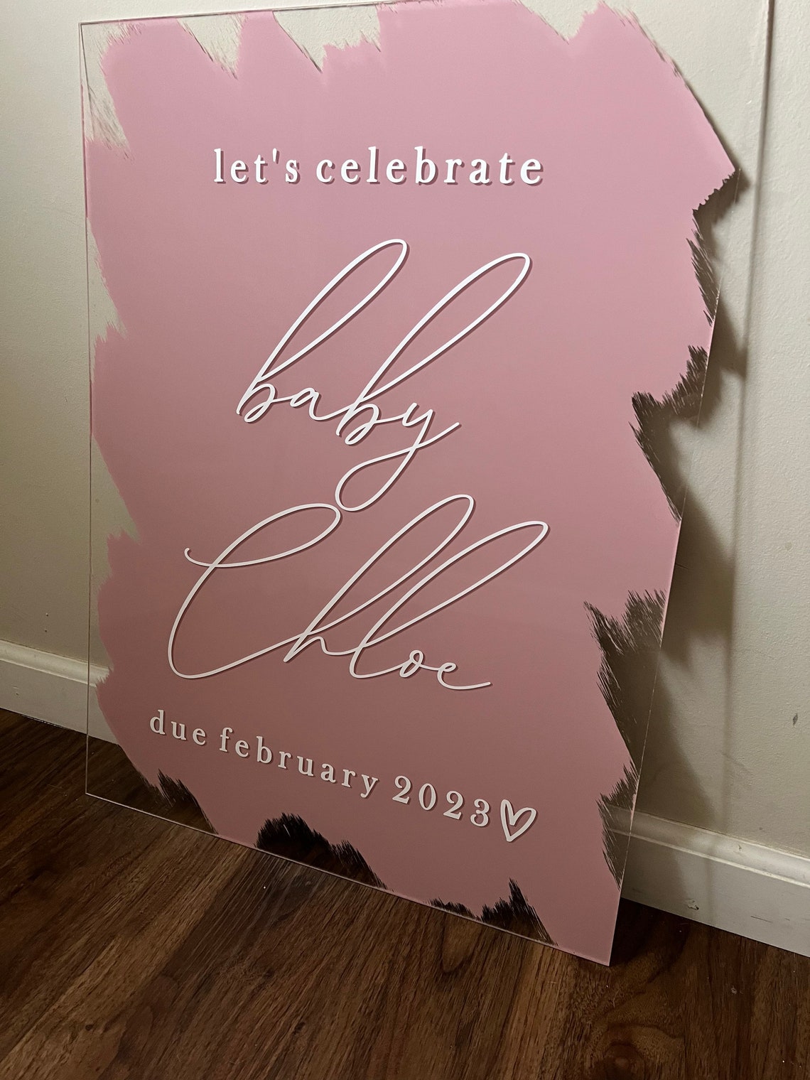 Acrylic Baby Shower Sign Custom Baby Name Welcome Sign - Etsy