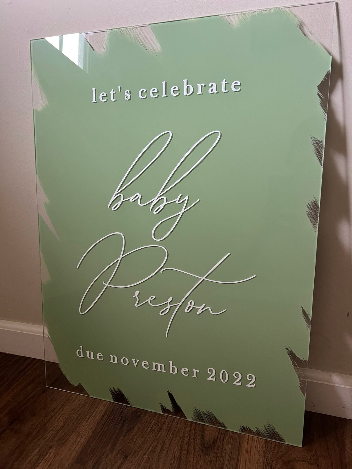 Acrylic Baby Shower Sign Custom Baby Name Welcome Sign - Etsy