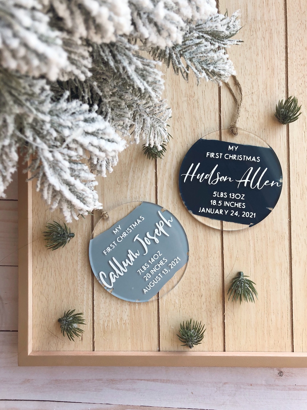 Baby's First Christmas Ornament | Custom | New Baby Gift | Personalized ...