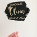 Graduation Cake Topper | Gold Graduation Name Cake Topper | Custom ...