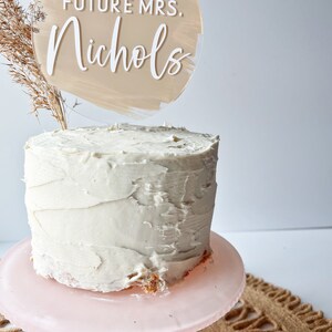 Acrylic Future Mrs Cake Topper | Personalized Bridal Shower Cake Topper ...