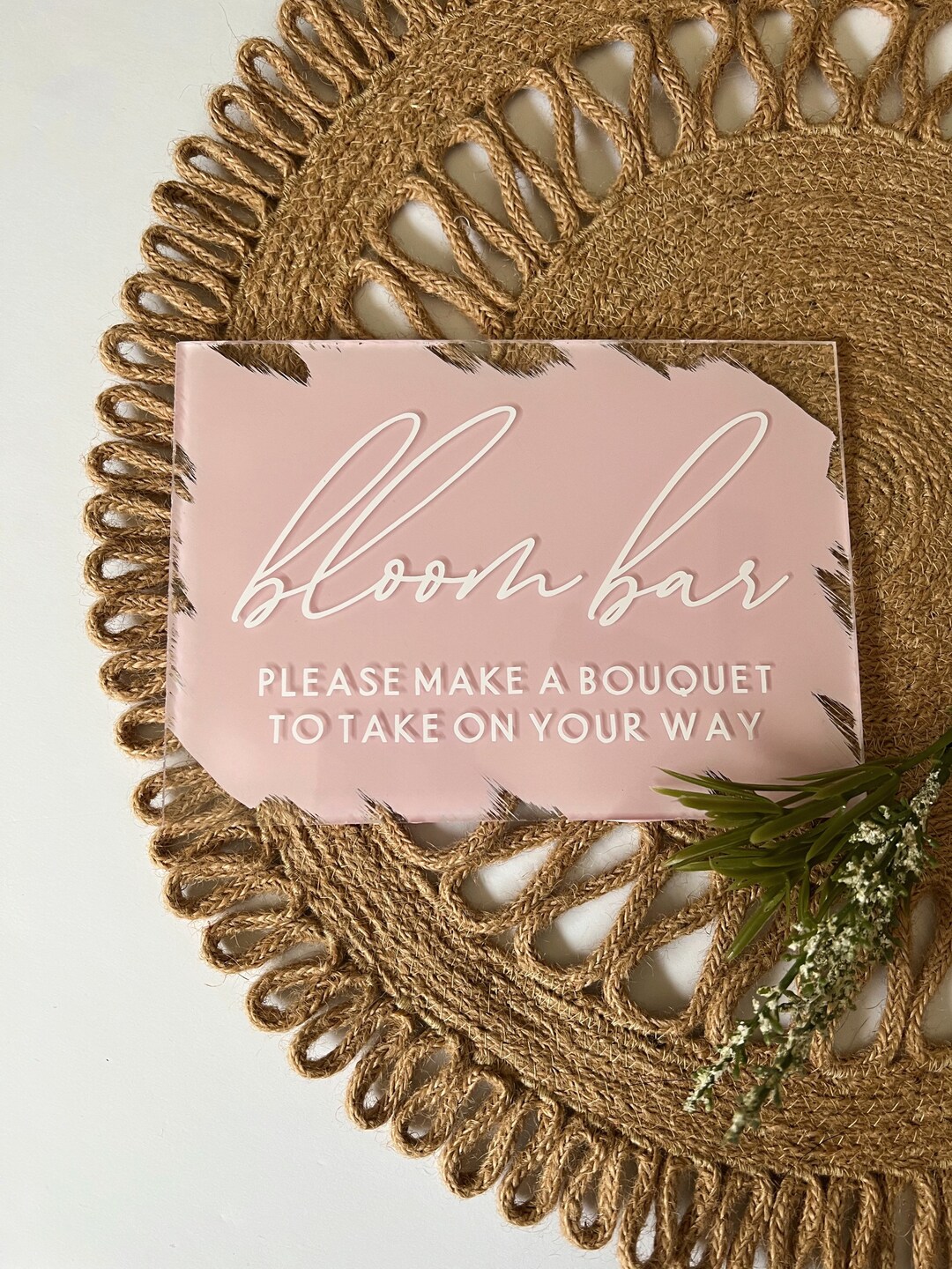 Flower Bar Sign | Bloom Bar Acrylic Sign | Bouquet Bar Tabletop Sign ...