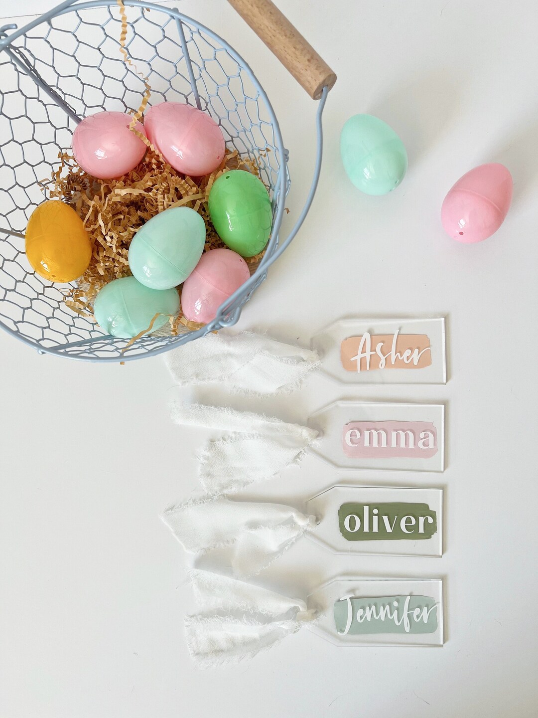 Easter Basket Tag Acrylic Easter Tag Painted Acrylic Tag Custom Easter ...