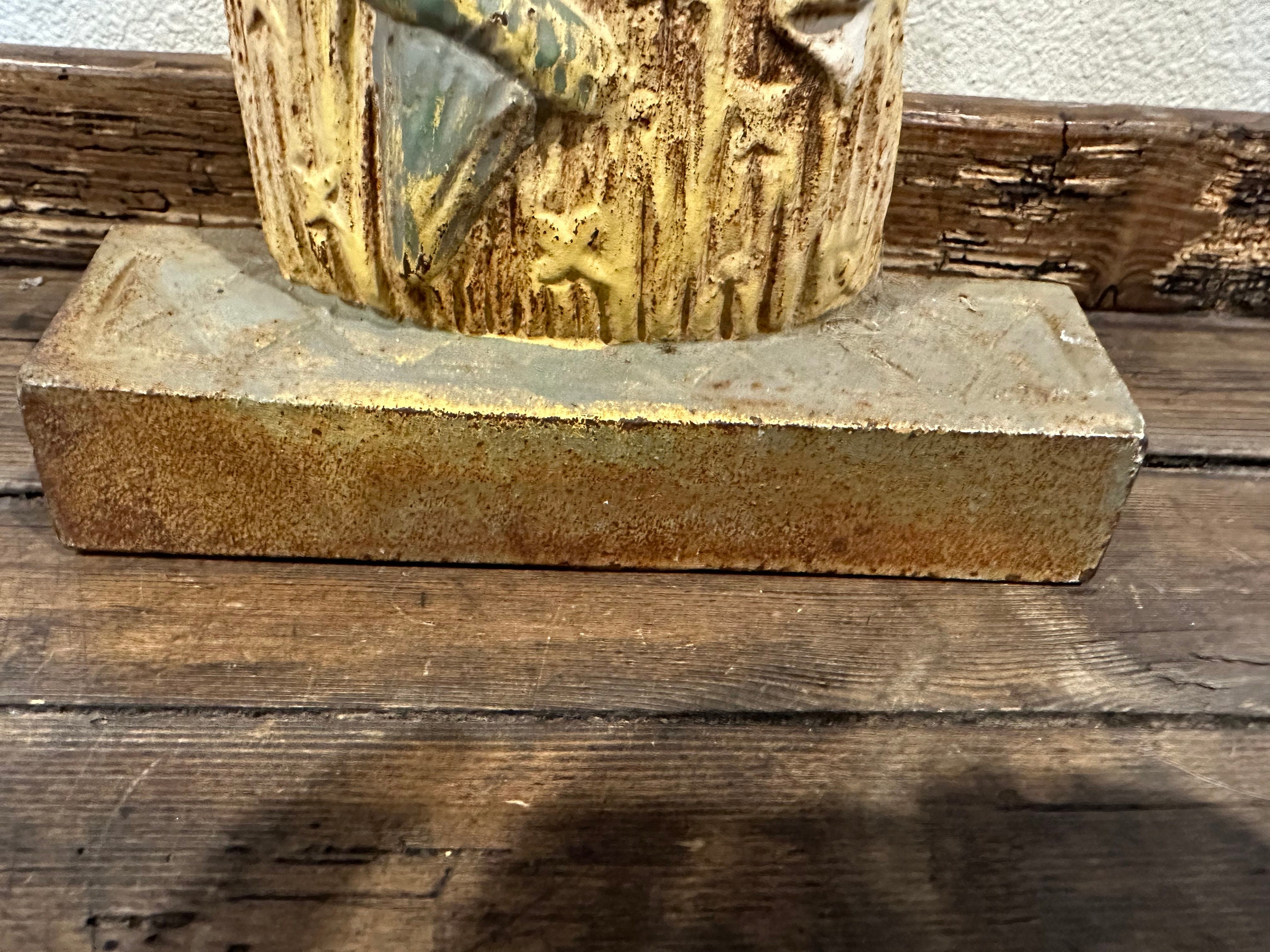 Vintage Cast Iron Colonial Woman Door Stop / Folk Art Lady Carrying ...