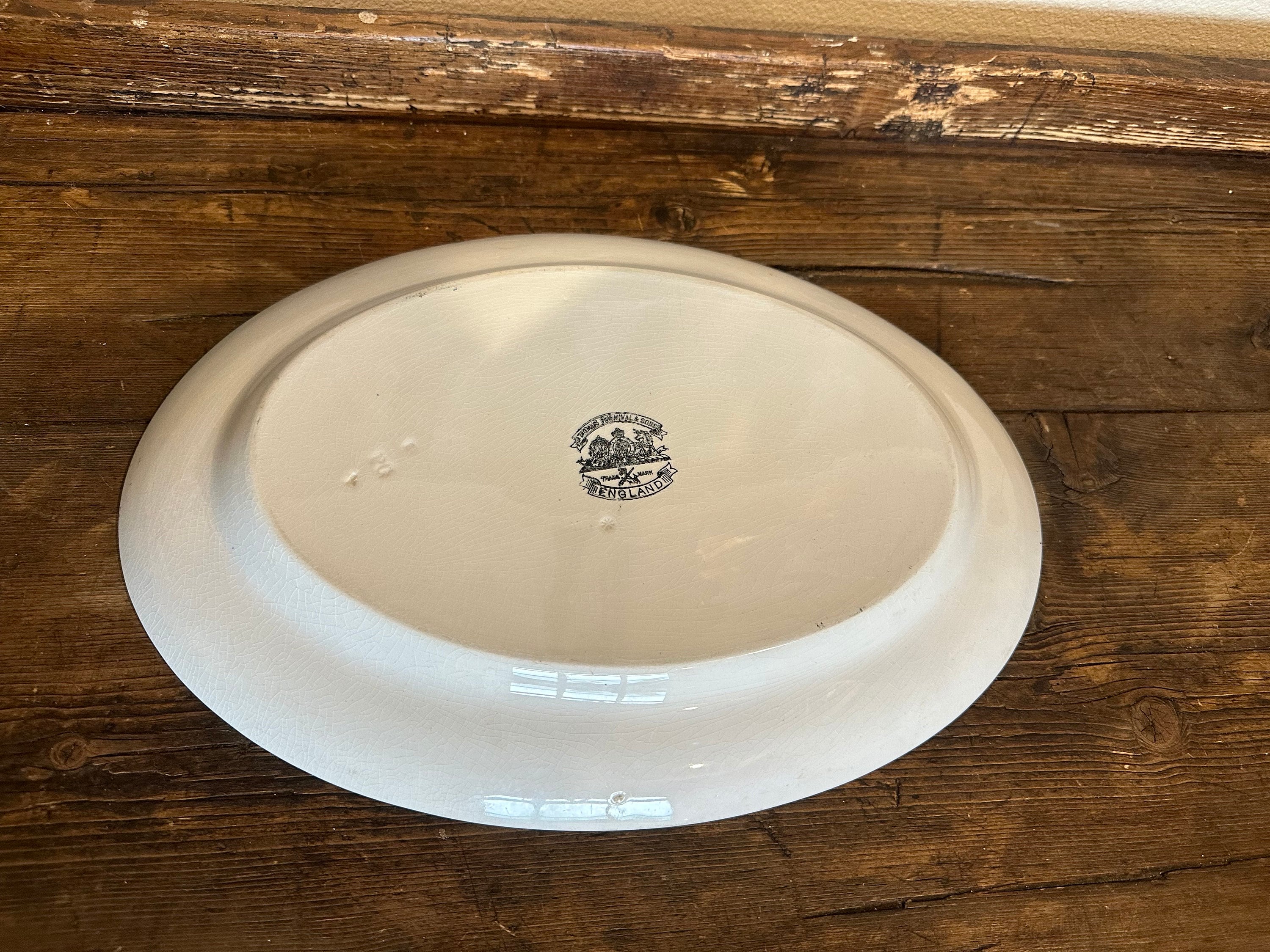 Thomas Furnival & Sons England Ironstone China Platter / Antique ...