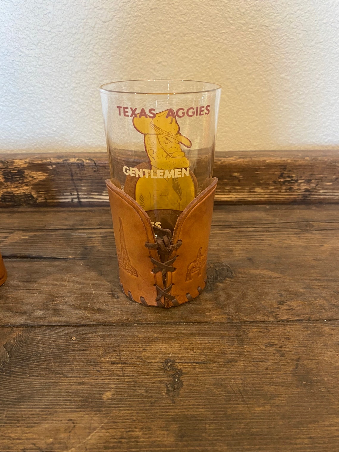 Set of 6 Vintage Tooled Leather Drink Holders Koozies - Etsy